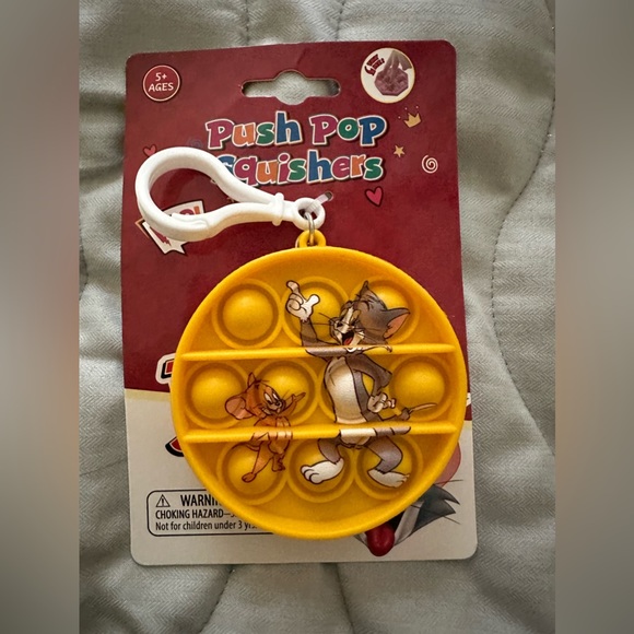Accessories | Tom And Jerry Yellow Push Pop Squishers Key Chain New ...